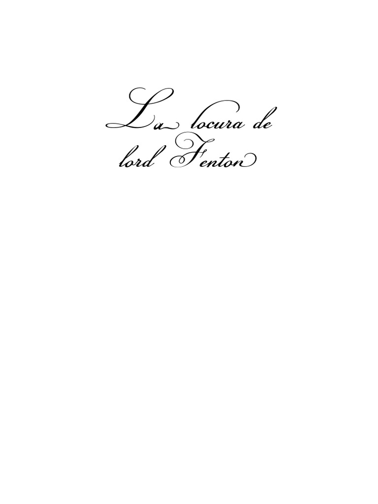 La Locura de Lord Fenton Fragmento | PDF