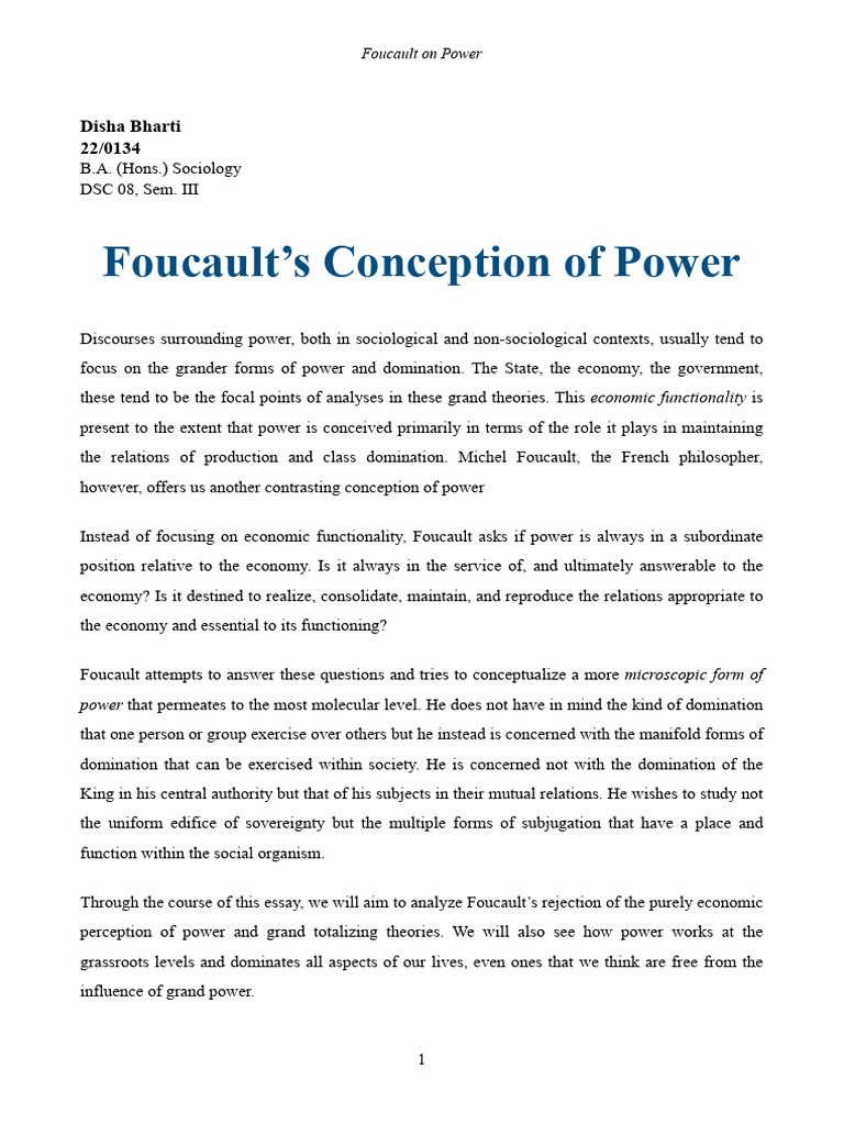 Foucault's Power Dynamics Explained | PDF | Power (Social And Political ...