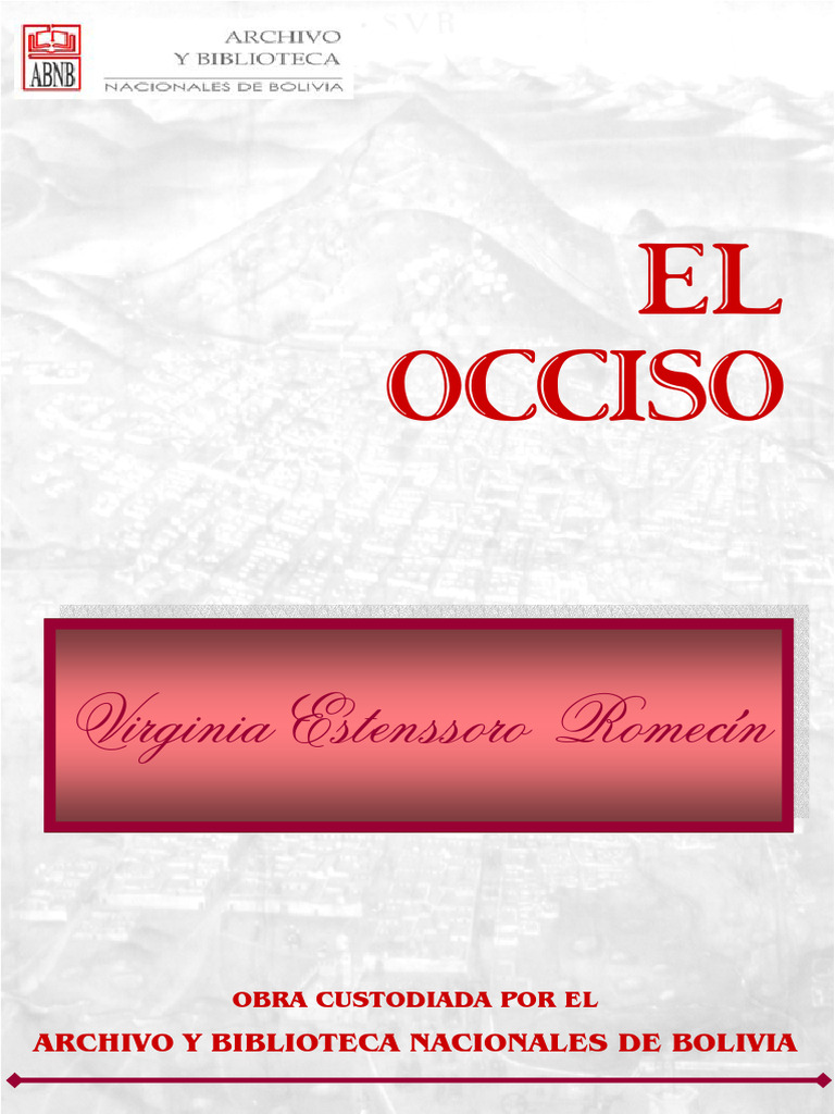 El Occiso: María Virginia Estenssoro | PDF