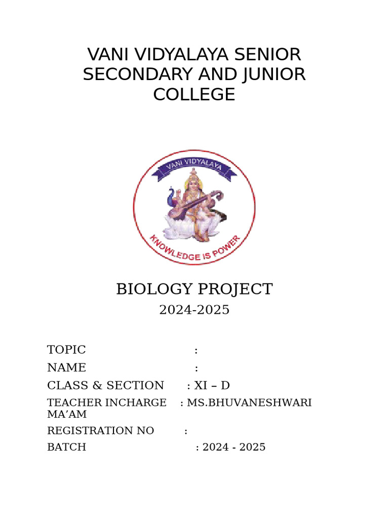 Bio Proj | PDF