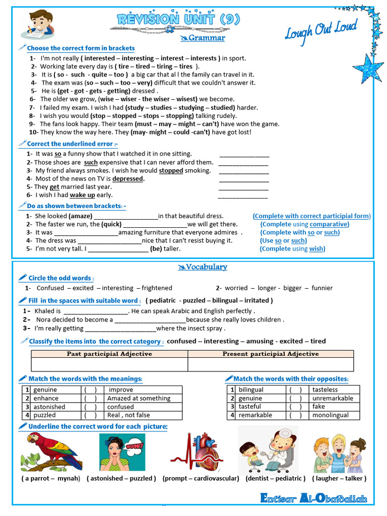 MG2.3 -Revision Unit 9 - 46-مراجعة الوحدة 9 | PDF