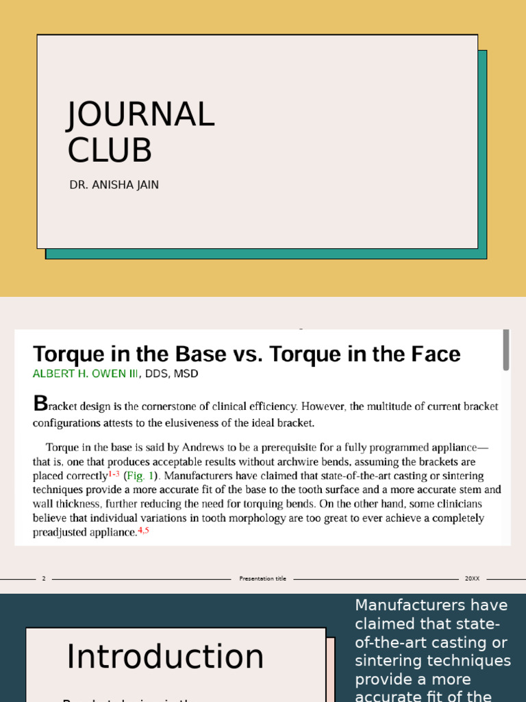 JOURNALCLUB-torque Facebase | PDF | Orthodontics | Dentistry Branches