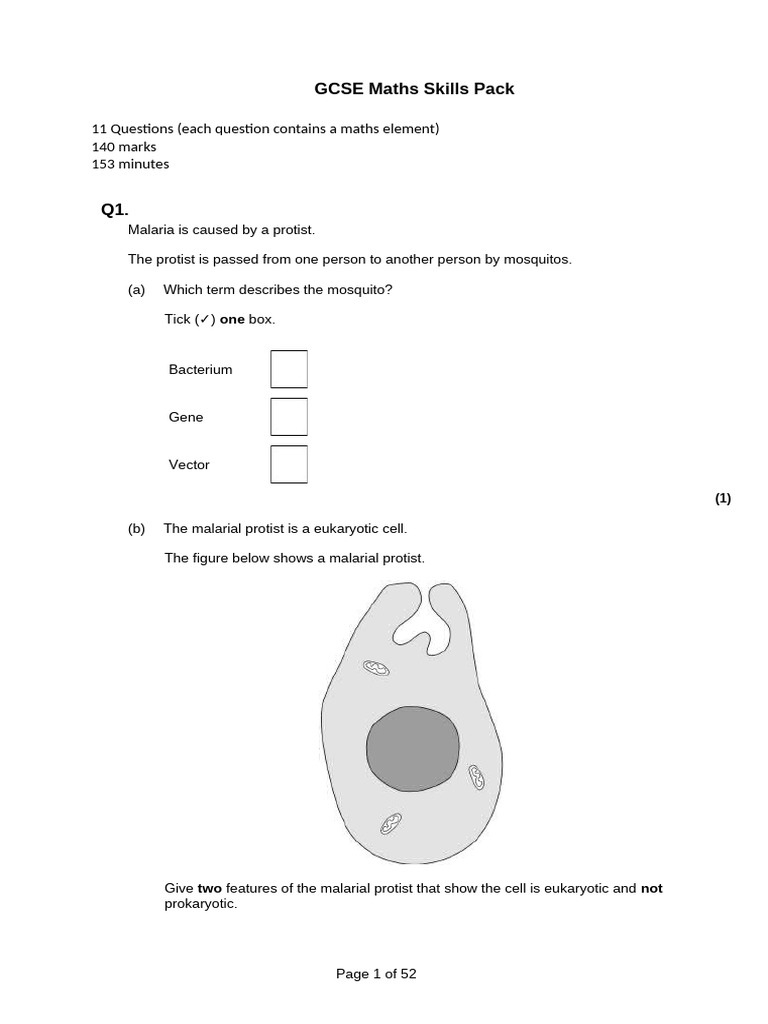GCSE Maths Skills Exam Questions | PDF | Obesity | Diabetes
