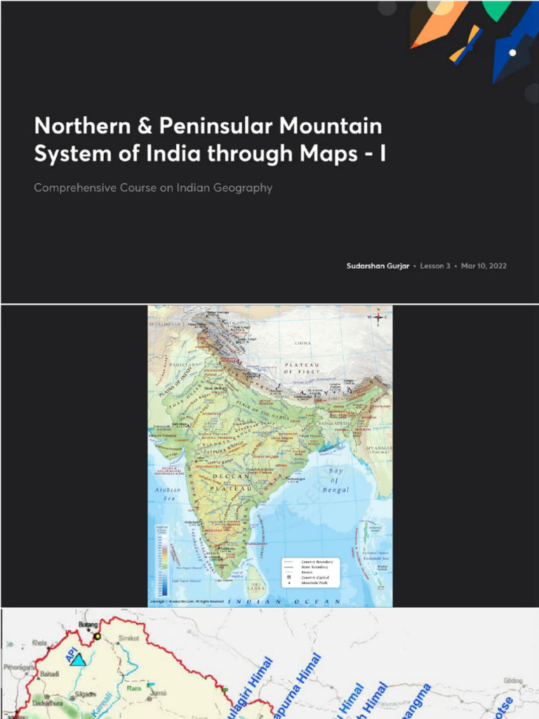 Northern Peninsular Mountain System of India Through Maps I No Anno | PDF