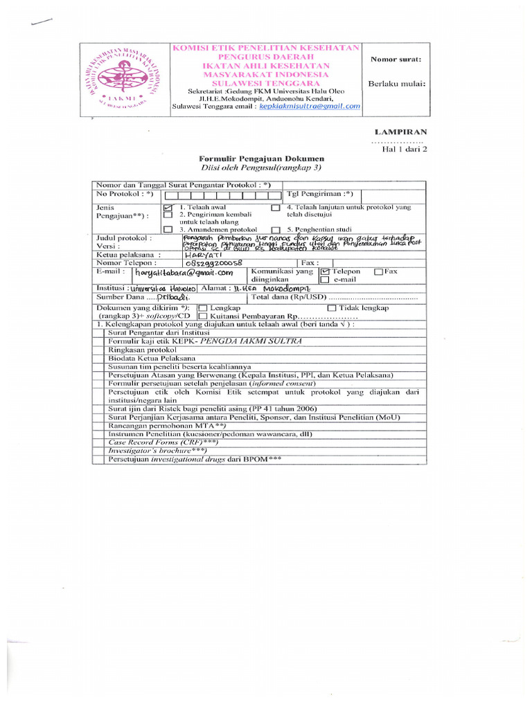 ETIK Formulir Pengajuan | PDF