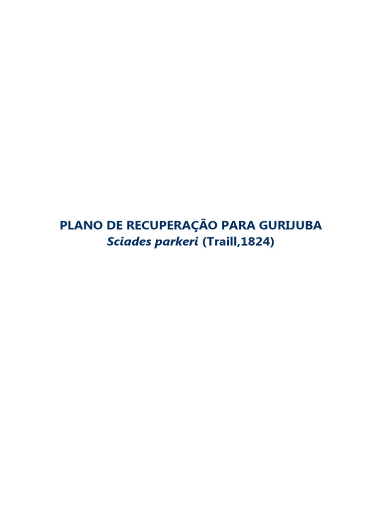 Plano de Recuperação da Gurijuba | PDF | Mangue | Brasil