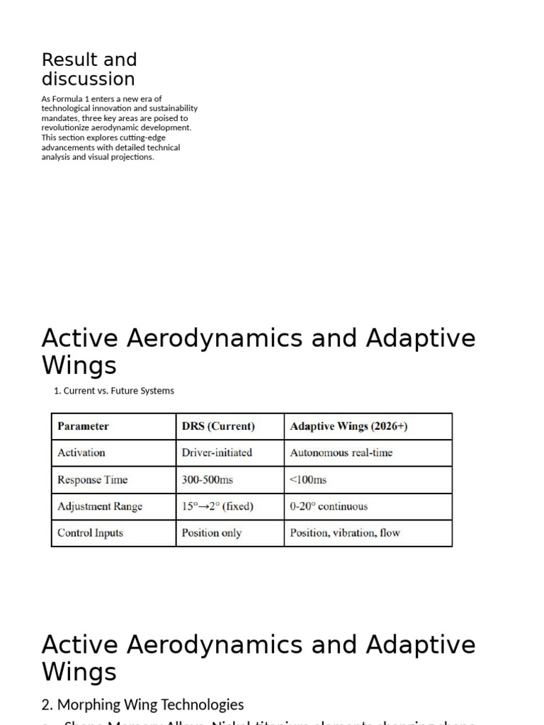 F1 Aerodynamics: Innovations & Sustainability | PDF