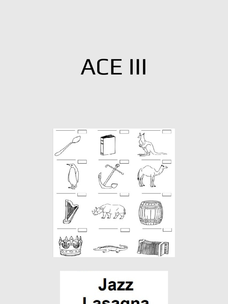 Evaluación ACE III | PDF