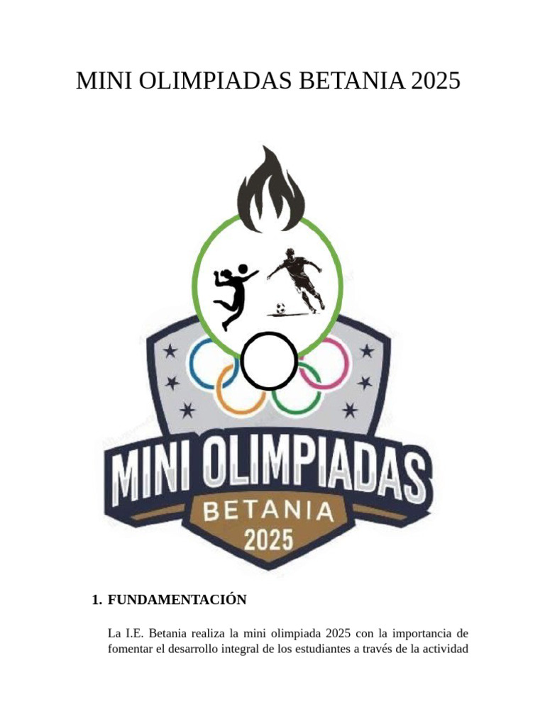 Mini Olimpiadas | PDF | Deportes