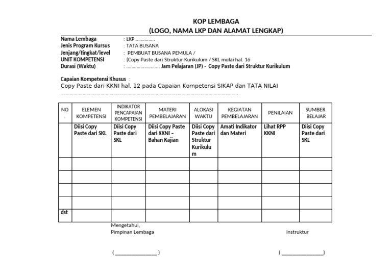 Format Silabus | PDF