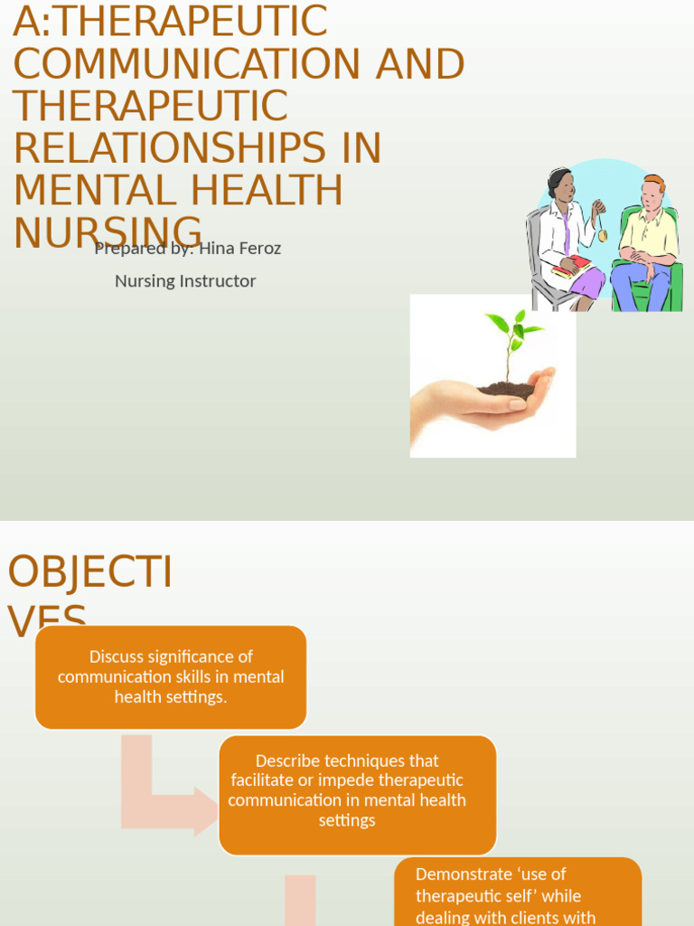 Therapeutic Communication in Mental Health | PDF | Communication ...