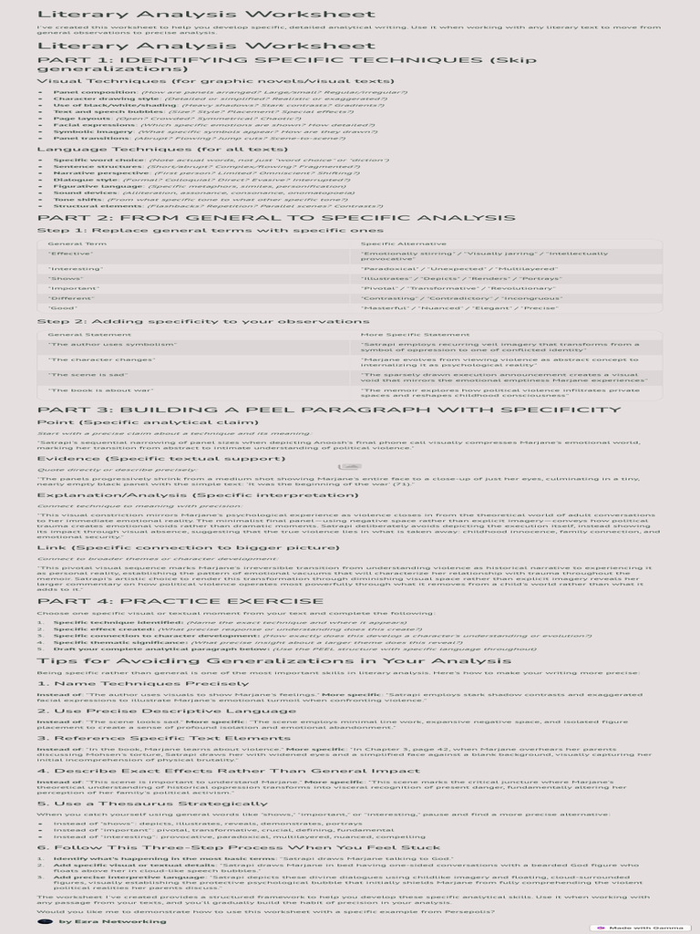 Literary-Analysis-Worksheet (2) | PDF | Violence | Narrative