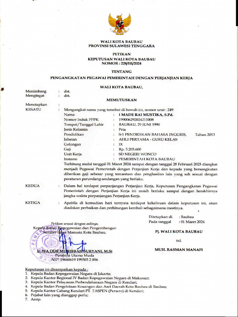 SK PPPK 2024 Rai | PDF