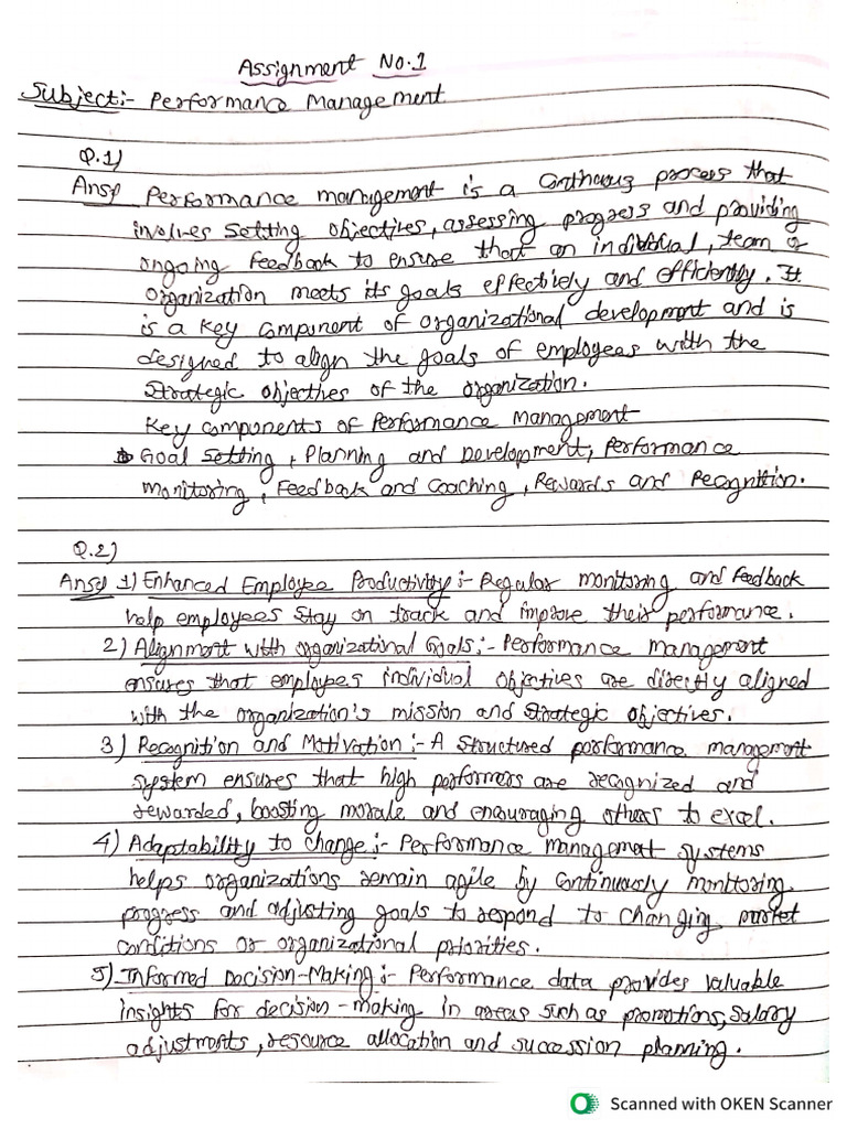 Assign. Performance Management | PDF