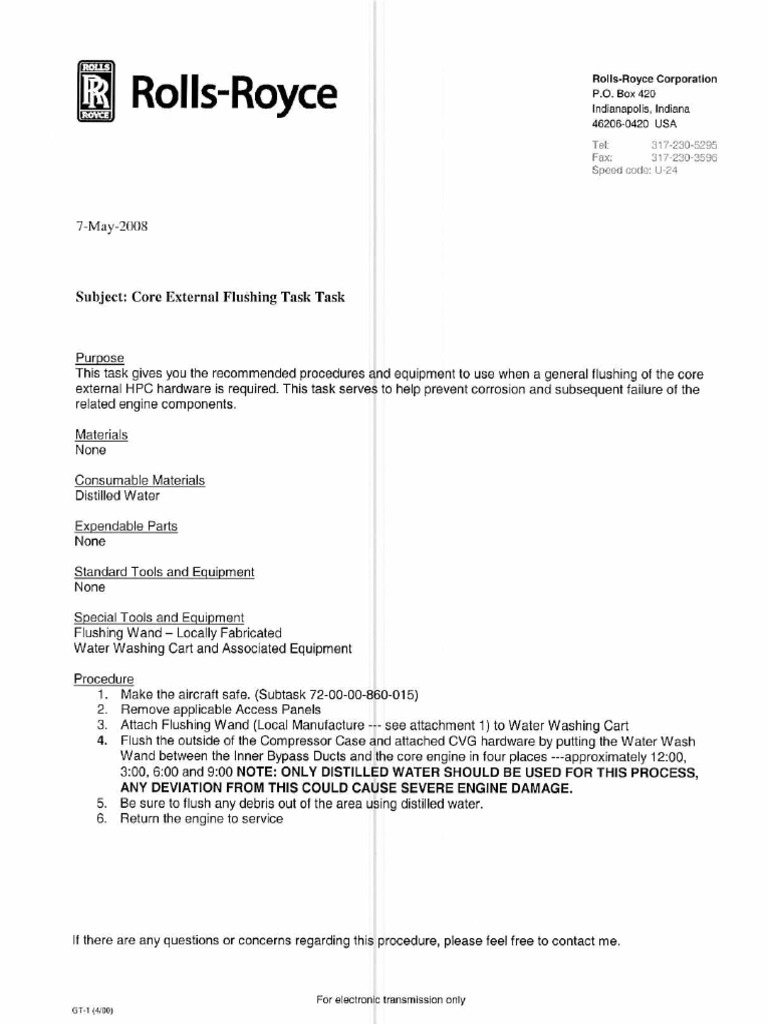 Core External Flushing Task | PDF