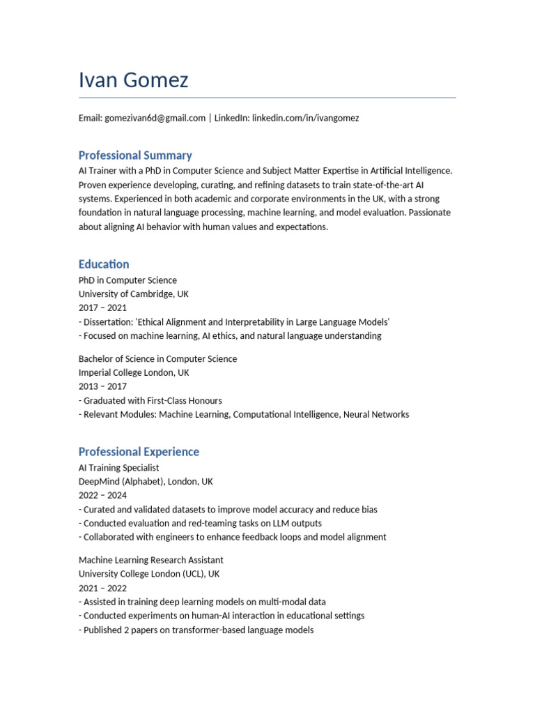 Ivan_Gomez_AI_Trainer_Resume | PDF