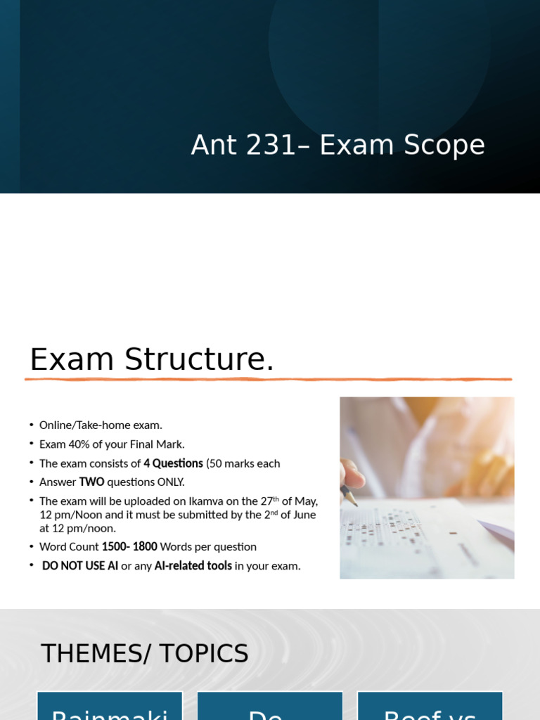 Anth 231 - Exam Scope | PDF