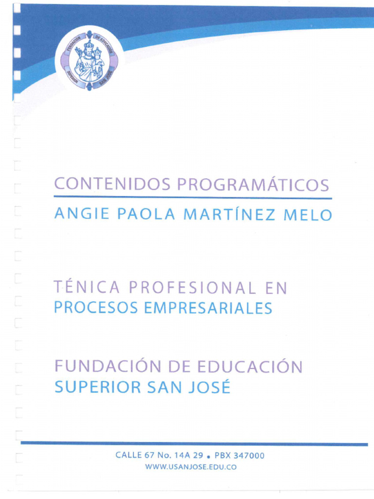 Contenido Tematico | PDF