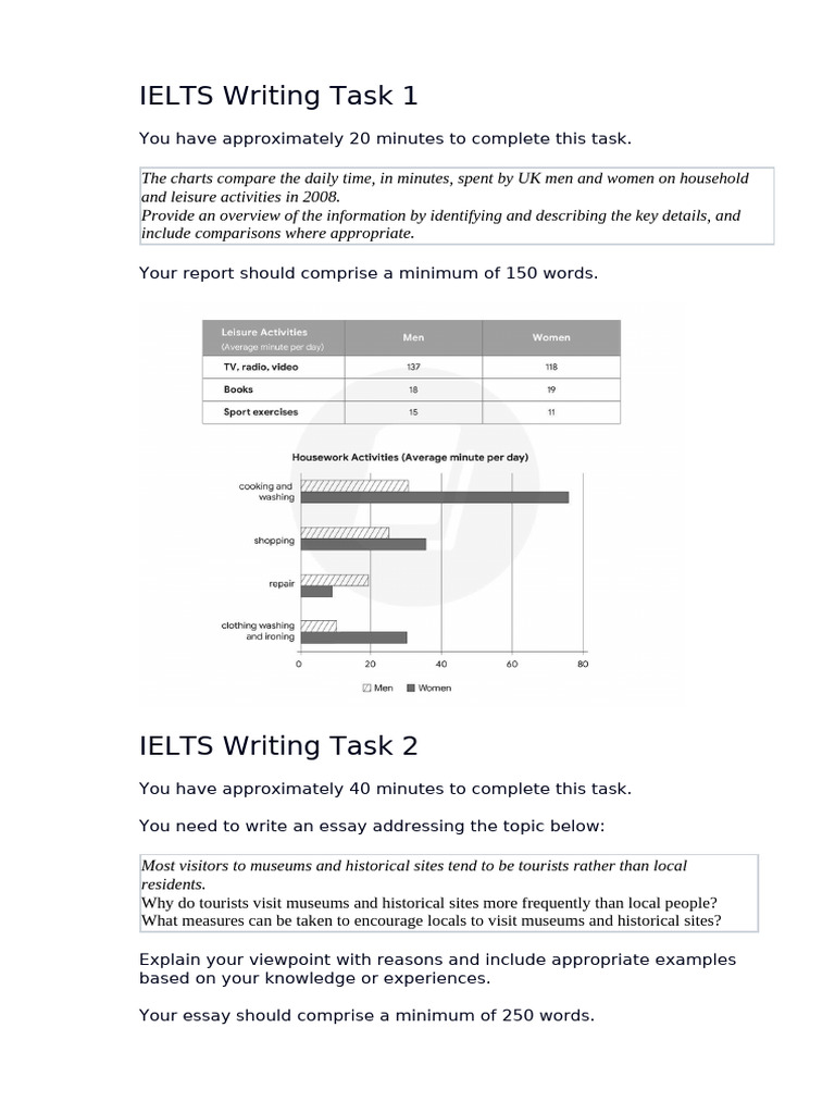 IELTS Writing Mock Test | PDF
