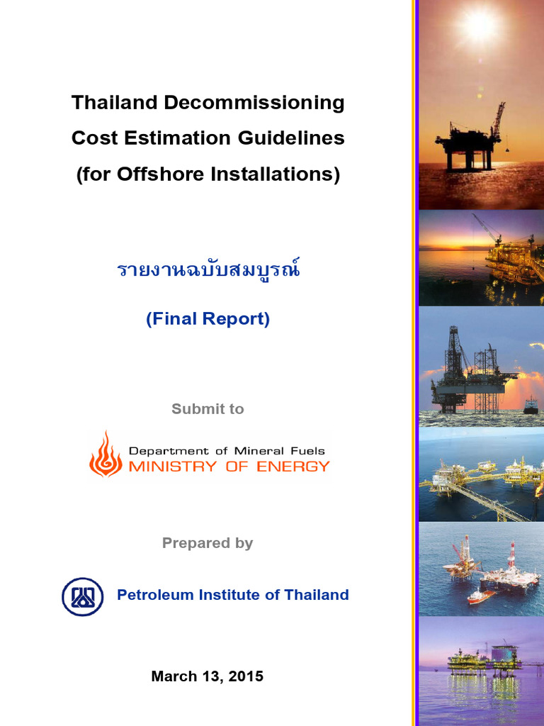 Thailand Decommissioning Cost Estimation Guidelines (For Offshore ...