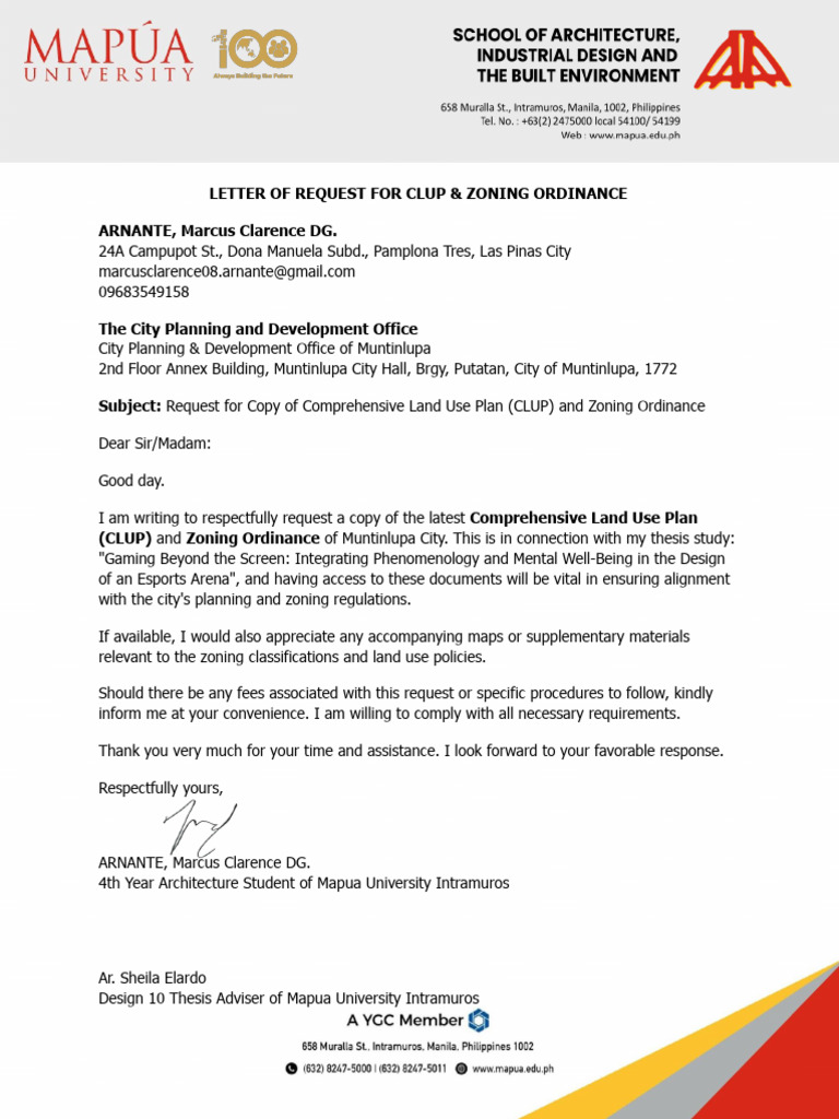 ARNANTE - City Hall Letter | PDF