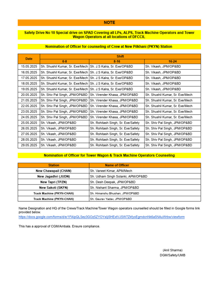 Safety Drive No 10 Special Drive On SPAD Covering All LPS, ALPS, Track Machine Operators and ...
