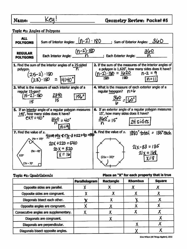 Review5 AnswerKey | PDF