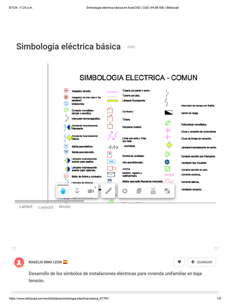 Simbología Eléctrica Básica en AutoCAD - CAD (44.85 KB) - Bibliocad ...
