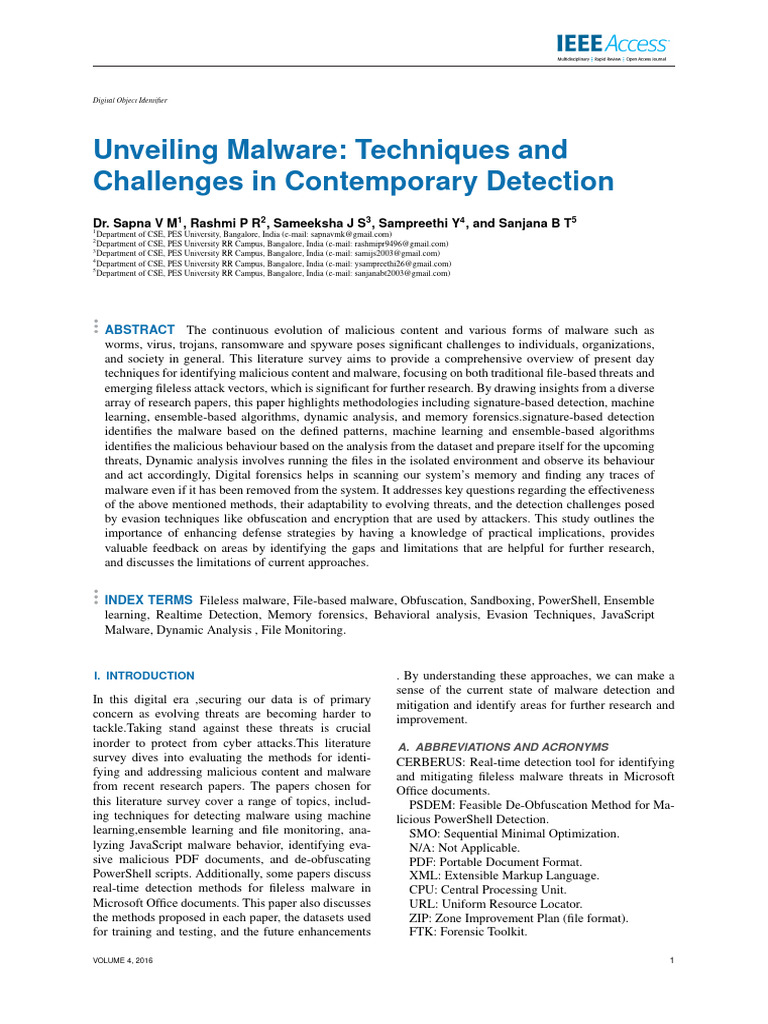 IEEE Access LaTeX Template | PDF | Malware | Ransomware
