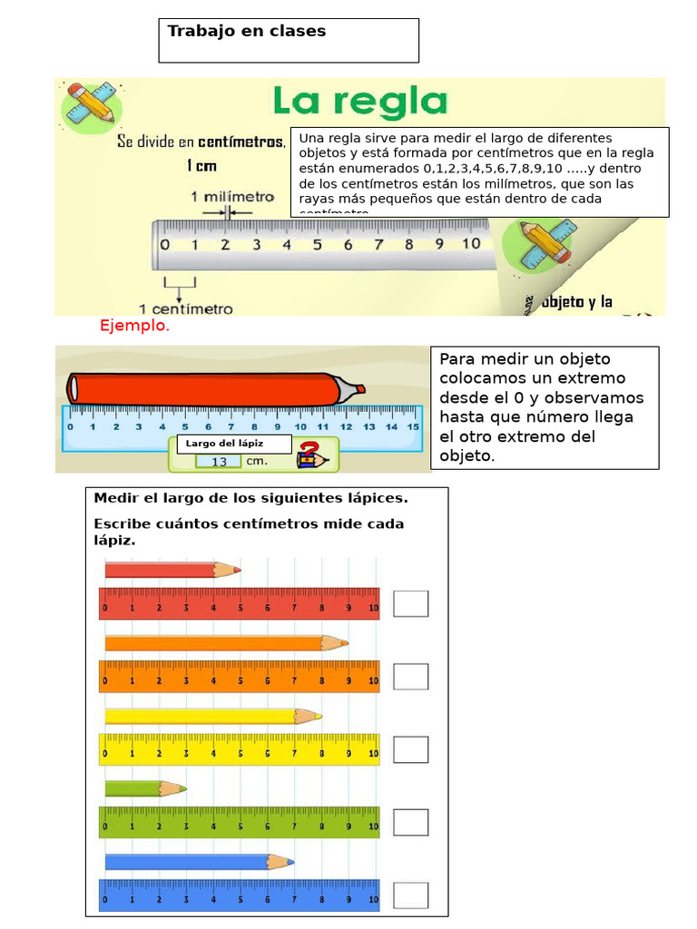 TRABAJO EN CLASES LA REGLA | PDF