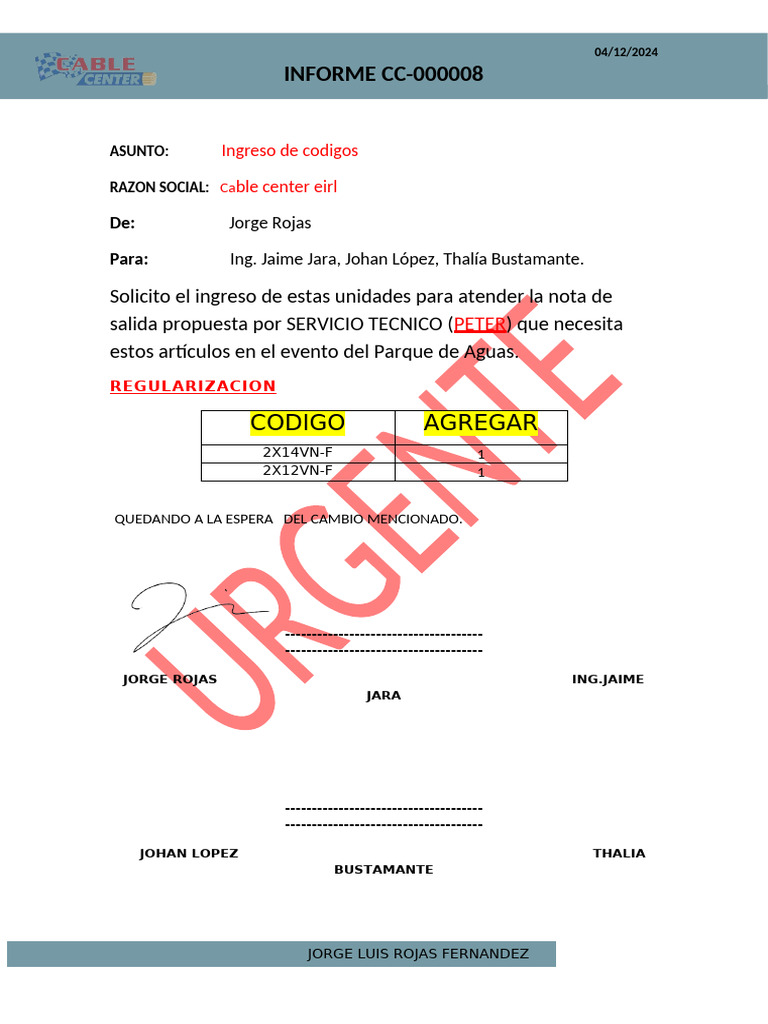 Informe CC08 | PDF