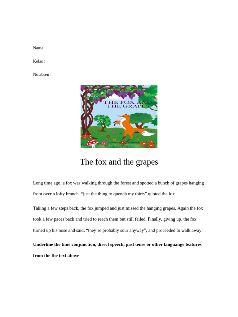 The Fox & The Grape | PDF
