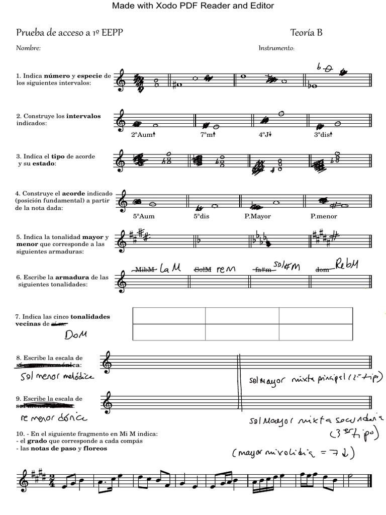 Acceso-1o-EEPP-Teoria-B-y-Dictado-1 | PDF | Escala (música) | Acorde (Música)