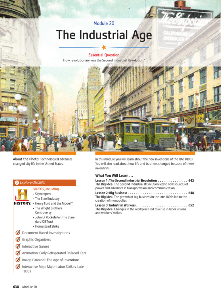 Module 20 The Industrial Age | PDF | Petroleum | Thomas Edison