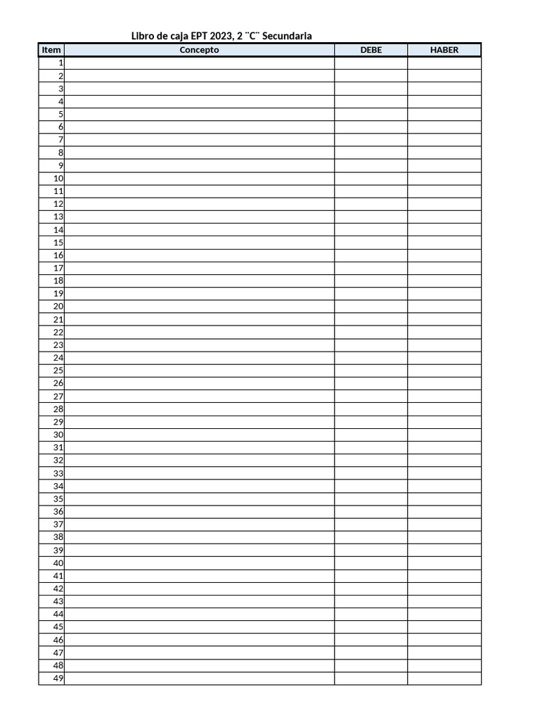 Formato de Libro de Caja | PDF