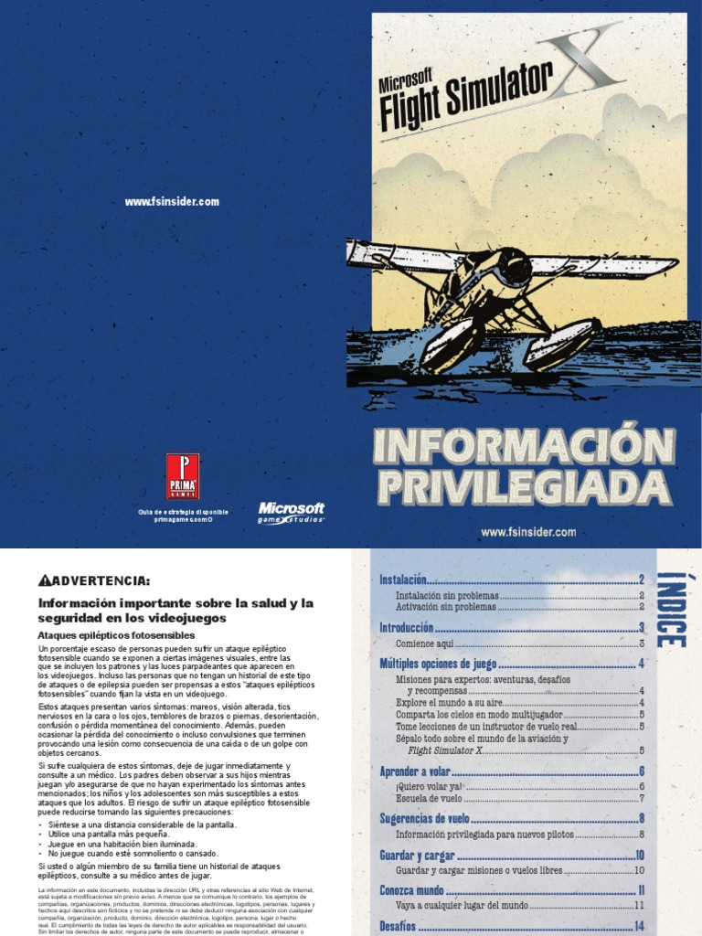 MicroSoft Flight Simulator X - Manual