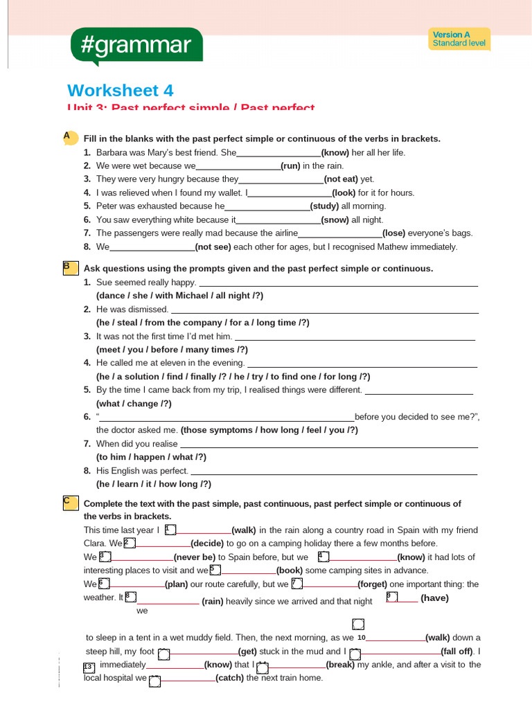 Eng10 Mixed Ability Grammar Worksheet4 | PDF | Grammar | Linguistics