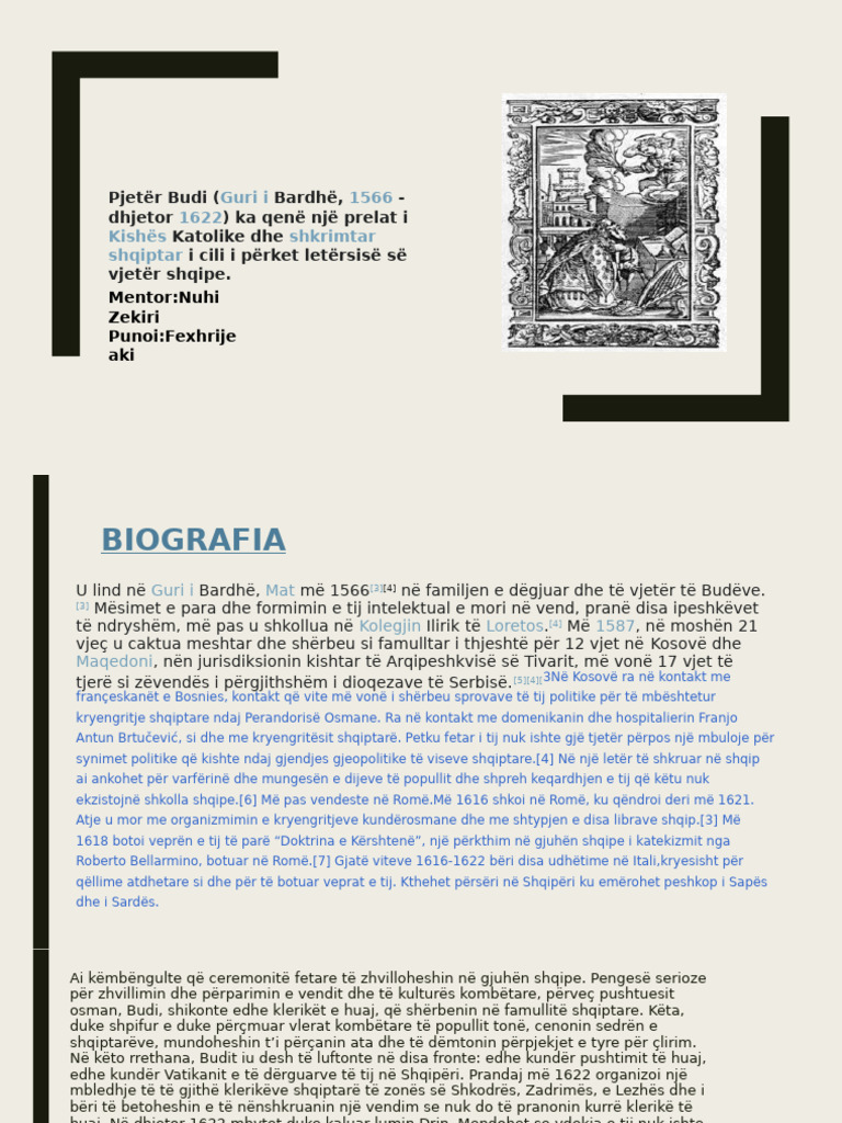 Pjeter Budi | PDF