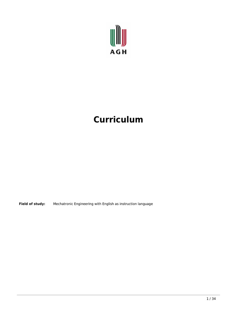 Mechatronic AGH | PDF | Engineering | Mechatronics