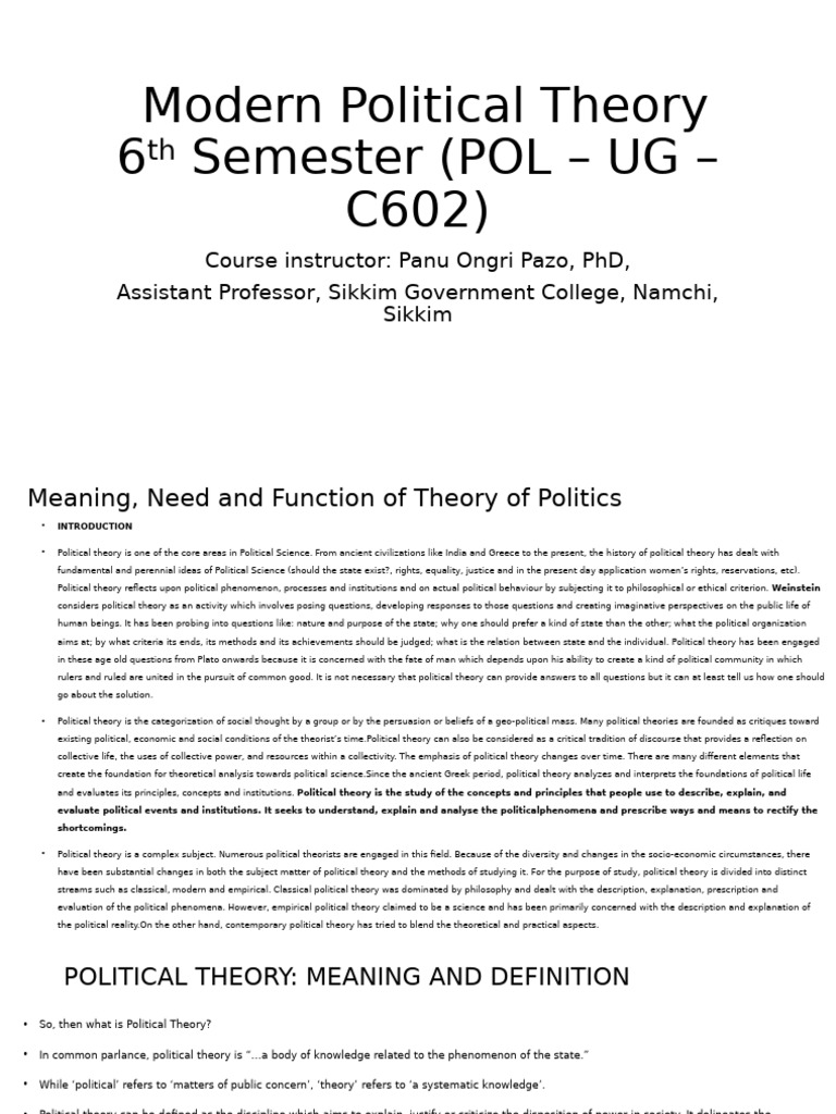 MPT Meaning and Definition | PDF | Theory | Political Philosophy