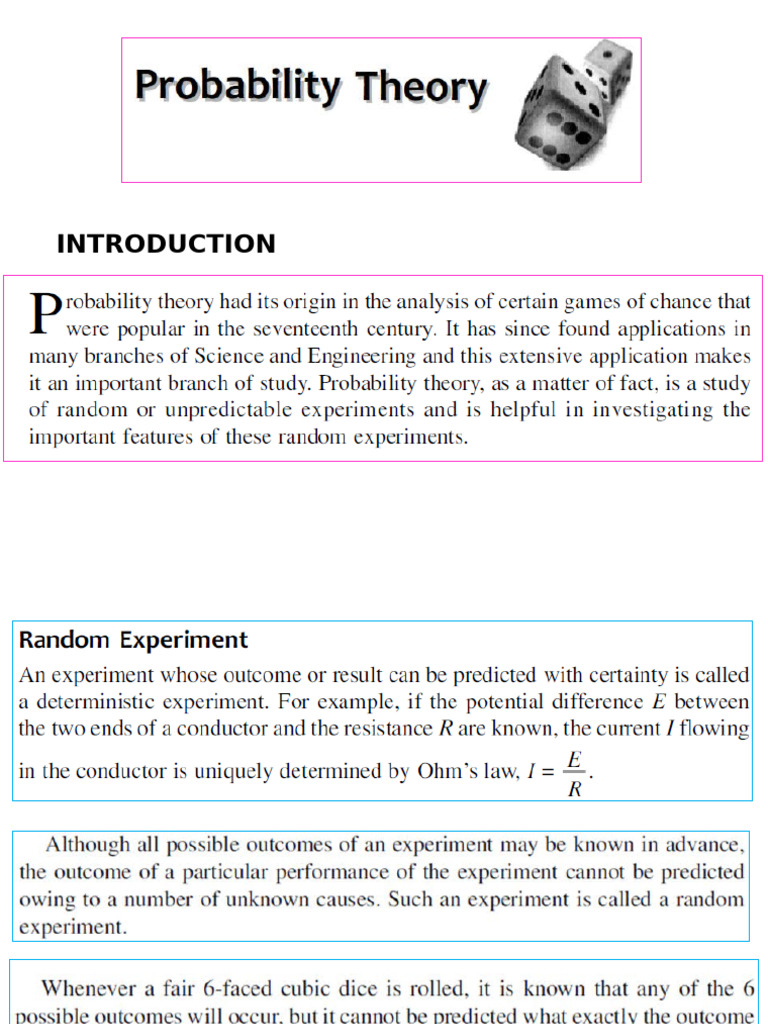 01. Lecture-Introduction-Probability | PDF