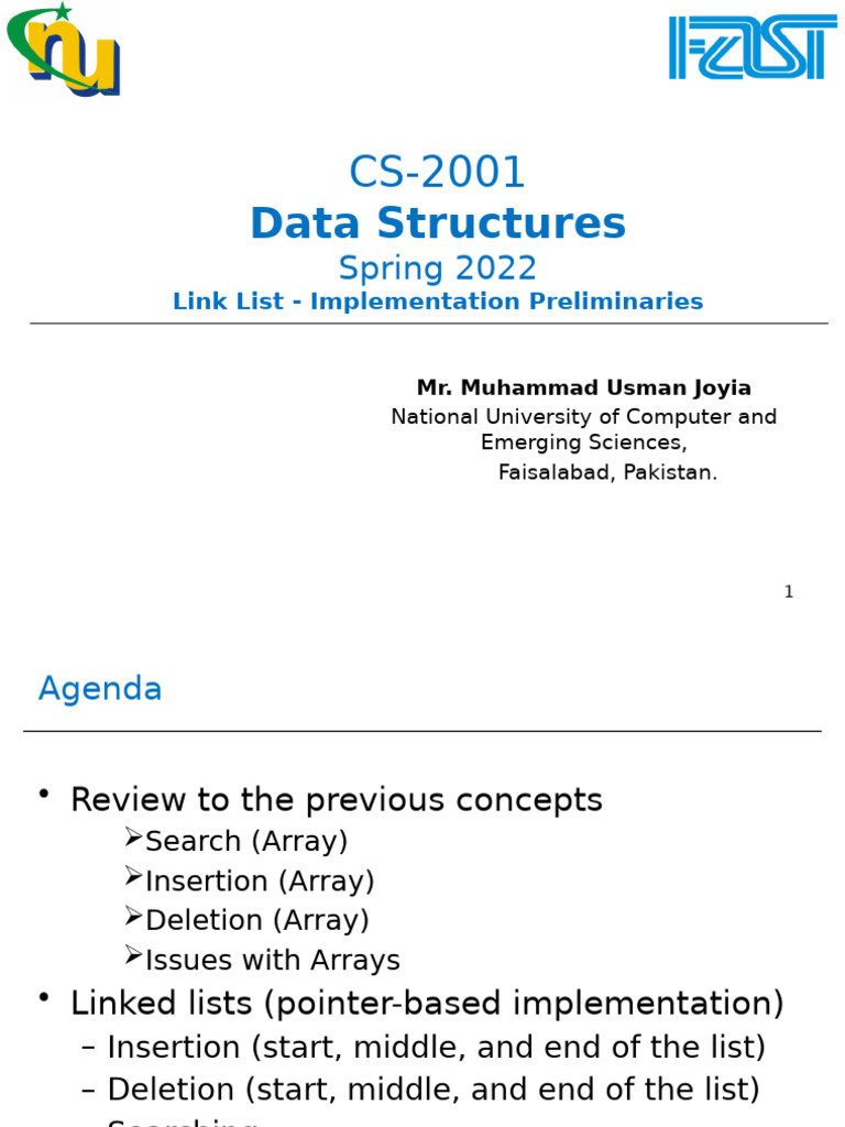 Lecture 4-linked list implementation (preliminaries) | PDF | Pointer (Computer Programming ...