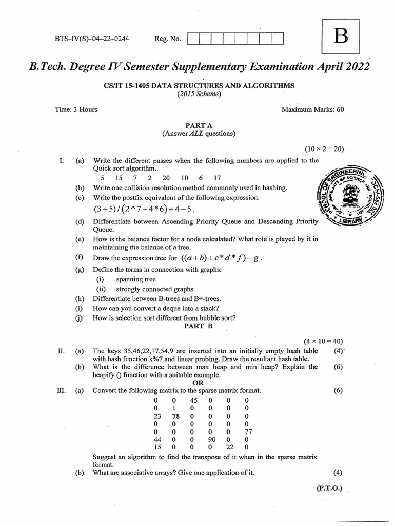 DSA 2022 April (2015 Ad.) | PDF