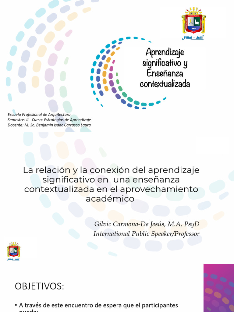 SEM5 Aprendizaje significativo y enseñanza contextualizada | PDF | Aprendizaje | Enseñando