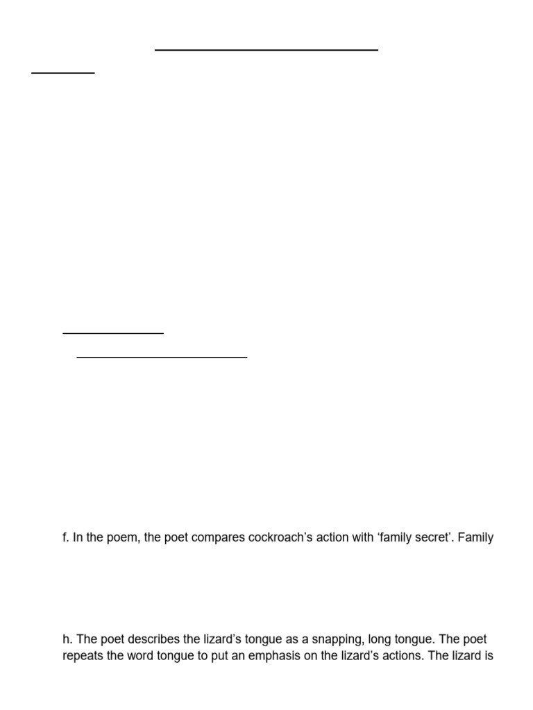 Domestic Creatures in Poetry Analysis | PDF