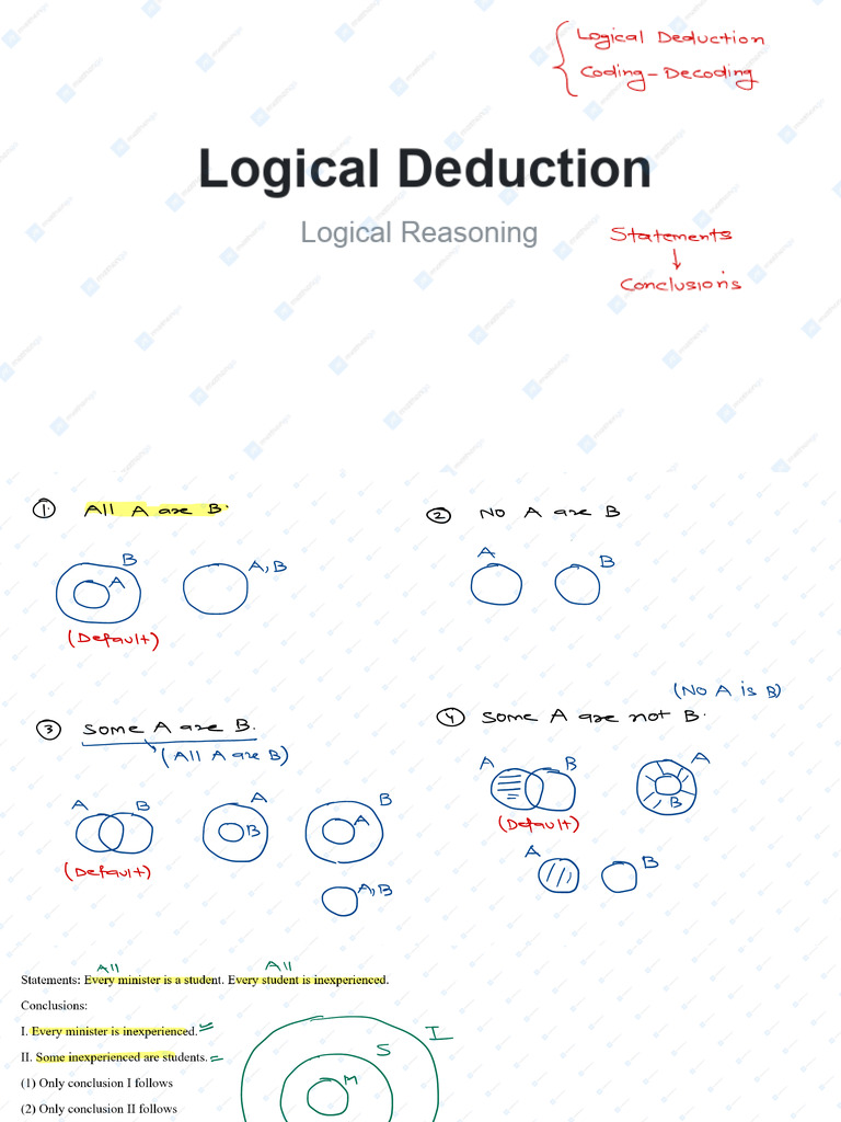 Notes - Logical Deduction and Coding Decoding | PDF | Graphemes | Collation