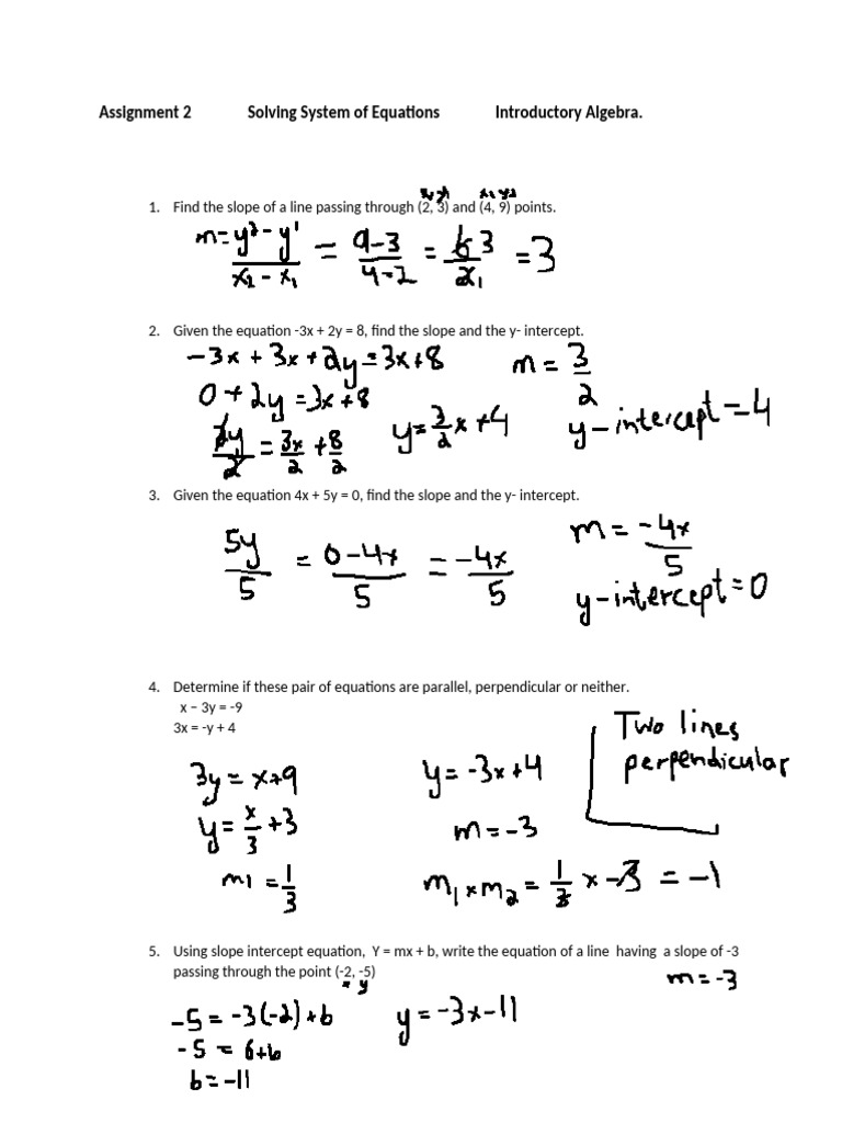 Assignment 2 Introductory Algebra | PDF