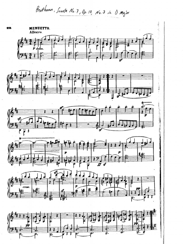 Beethoven Minuet and Trio | PDF