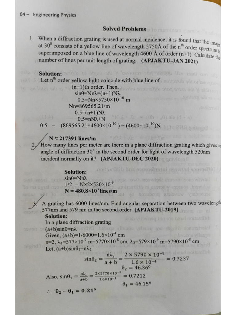 Diffraction Pbms | PDF