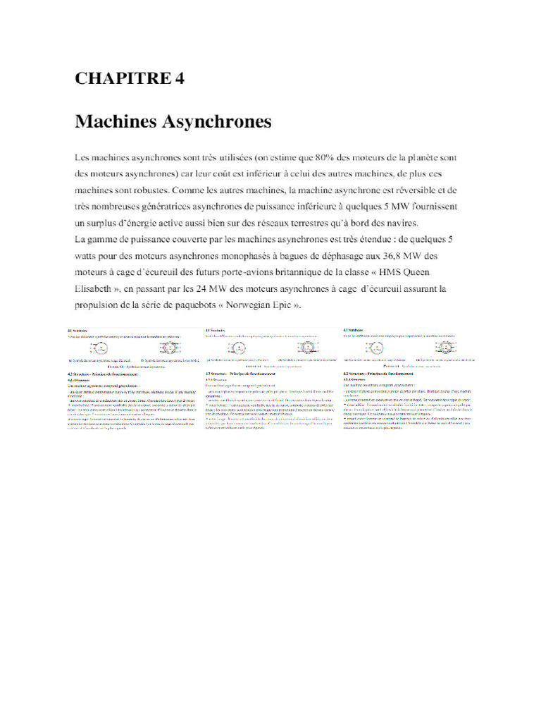 Chapitre 4 Machines Asynchrones | PDF